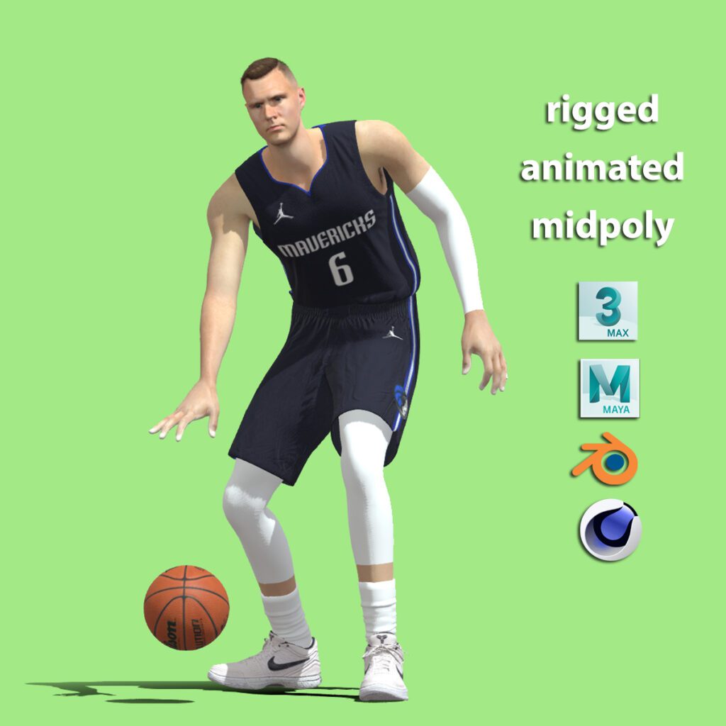 3D Rigged Kobe Bryant Los Angeles Lakers NBA - 3DPassion.NET