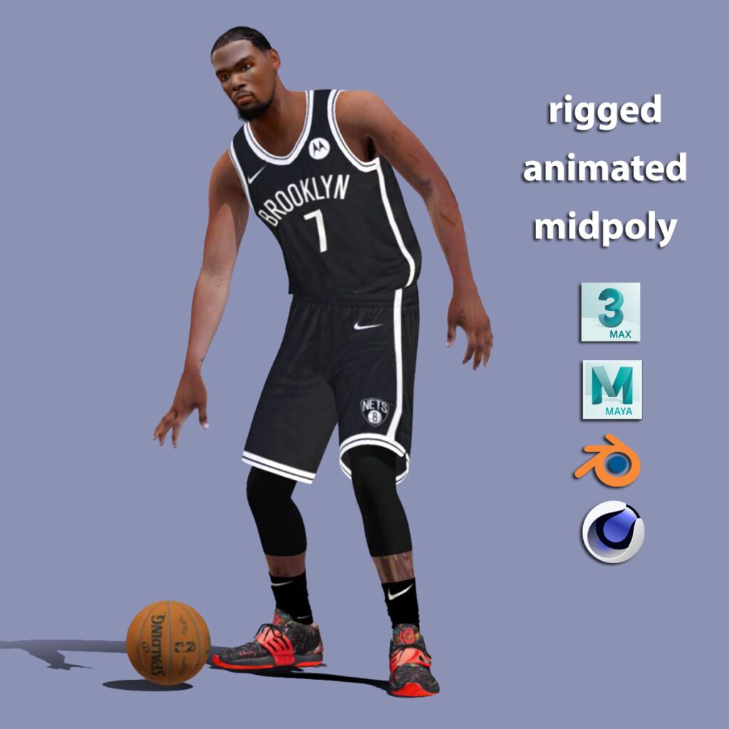 3D Rigged LeBron James Los Angeles Lakers NBA - 3DPassion.NET