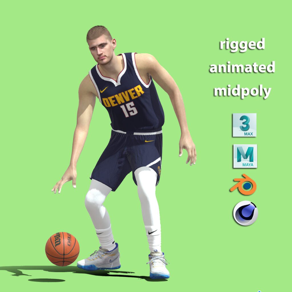 3D Rigged Kobe Bryant Los Angeles Lakers NBA - 3DPassion.NET