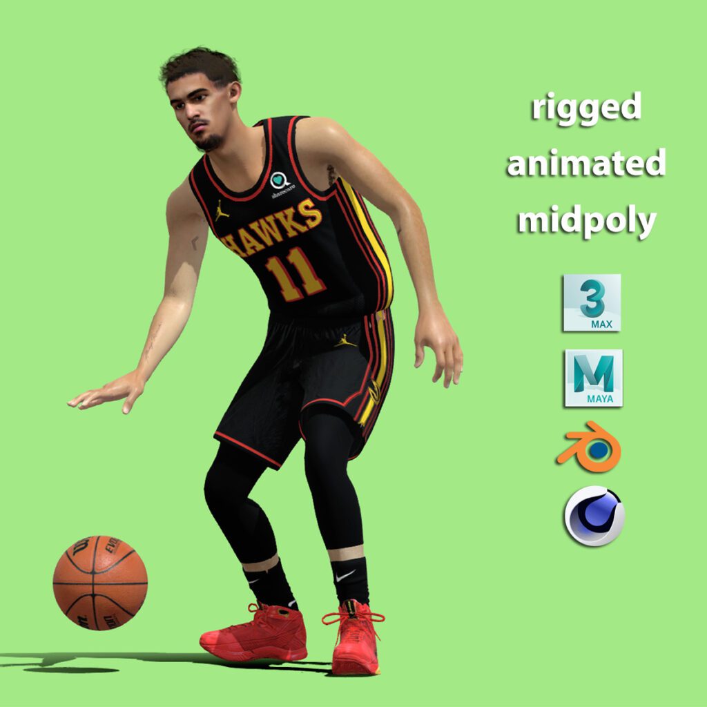 3D Rigged LeBron James Los Angeles Lakers NBA – 3DPassion.NET