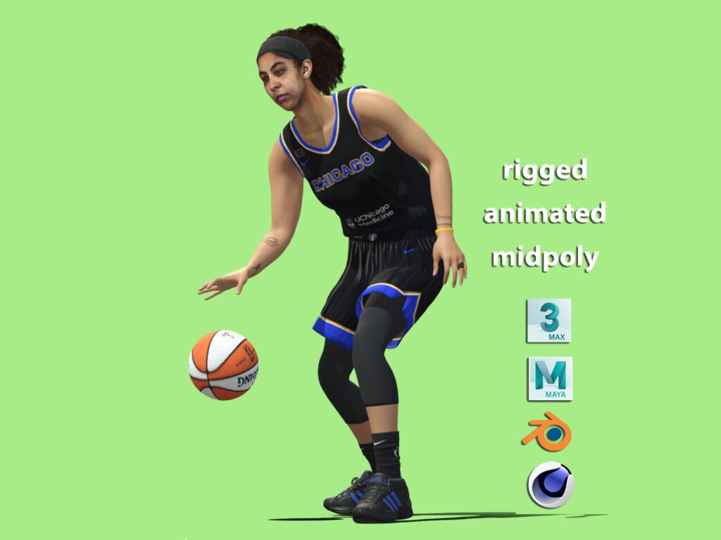 3D Rigged Candace Parker WNBA - 3DPassion.NET