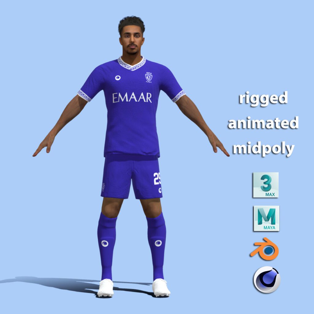 3D Football Player – 3DPassion.NET