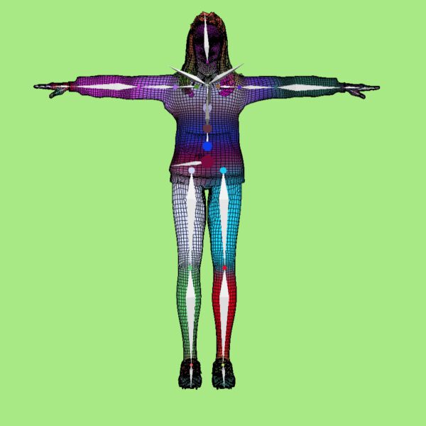 T-Pose rigged Young girl - 3DPassion.NET