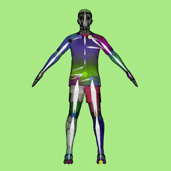 T-Pose body + face rigged Steven Berghuis Ajax - 3DPassion.NET