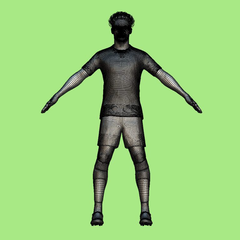 T-Pose body + face rigged Devyne Rensch Ajax 23-24 - 3DPassion.NET
