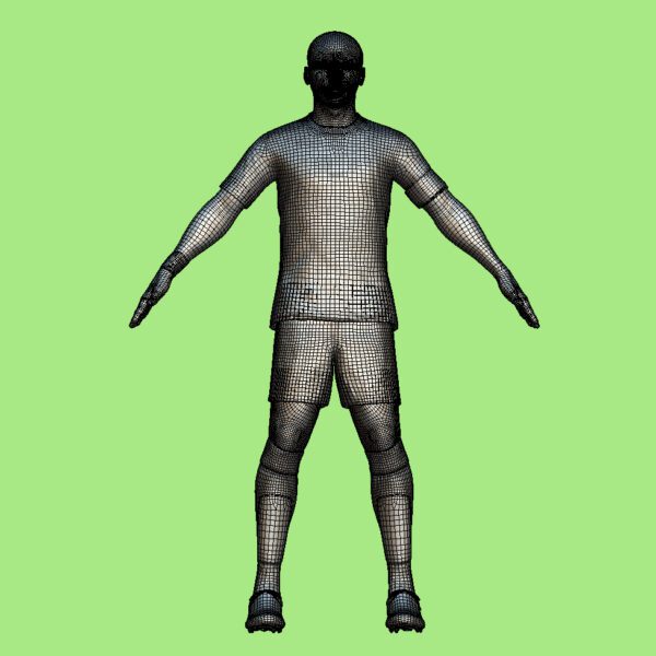 T-Pose body + face rigged Steven Bergwijn Ajax 23-24 - 3DPassion.NET