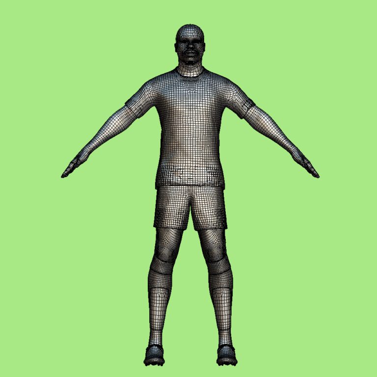 T-Pose body + face rigged Brian Brobbey Ajax 23-24 – 3DPassion.NET