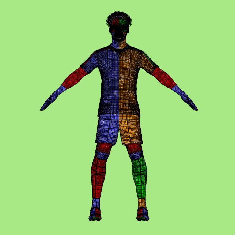 T-Pose body + face rigged Devyne Rensch Ajax 23-24 - 3DPassion.NET