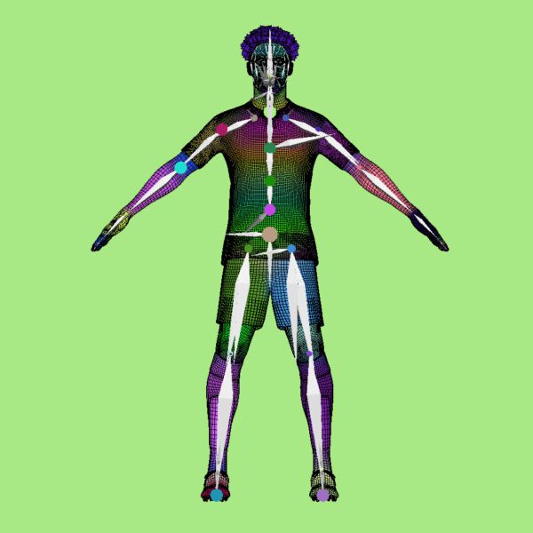 T-Pose body + face rigged Devyne Rensch Ajax 23-24 - 3DPassion.NET