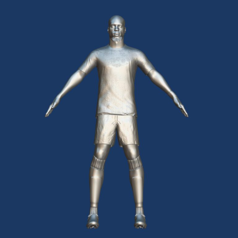 T-Pose body + face rigged Kondogbia Marseille 23-24 - 3DPassion.NET