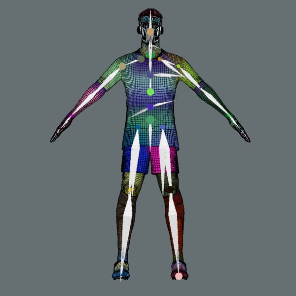 T-Pose body + face rigged Juan Bernat Benfica 23-24 - 3DPassion.NET