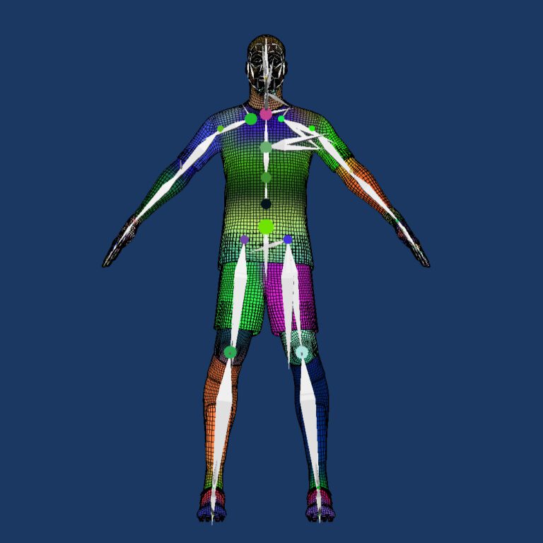 T-Pose body + face rigged Kondogbia Marseille 23-24 - 3DPassion.NET