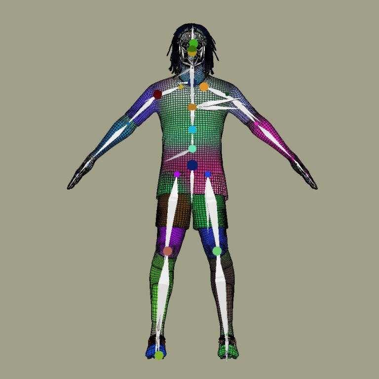 T-Pose body + face rigged Renato Sanches AS Roma 23-24 - 3DPassion.NET