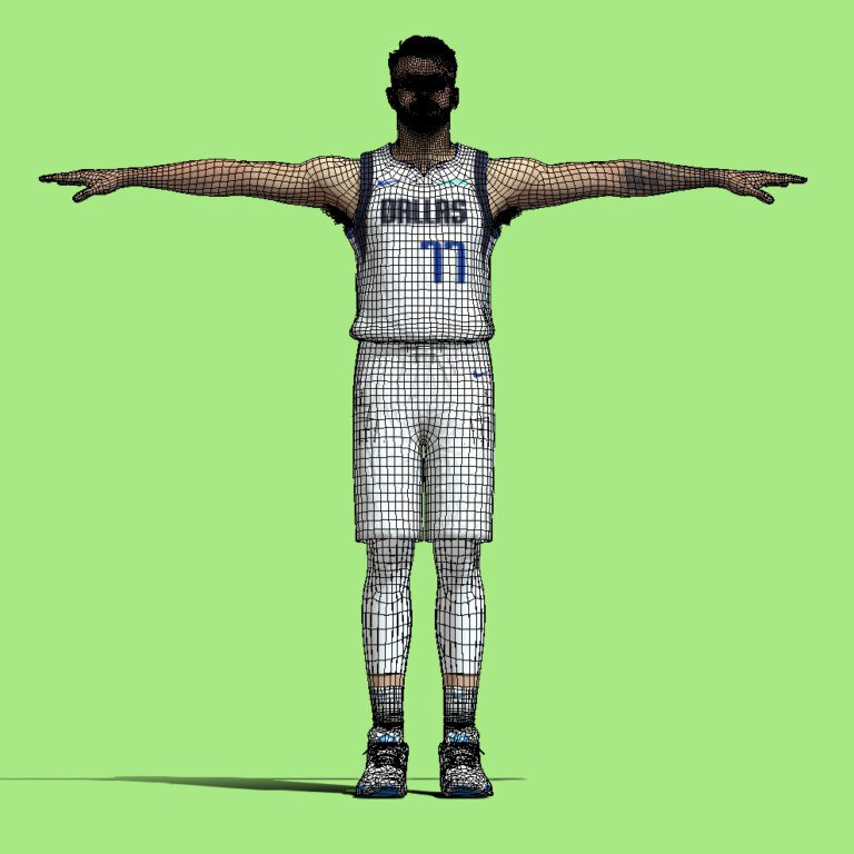 T-Pose rigged Luka Doncic Dallas Mavericks NBA - 3DPassion.NET