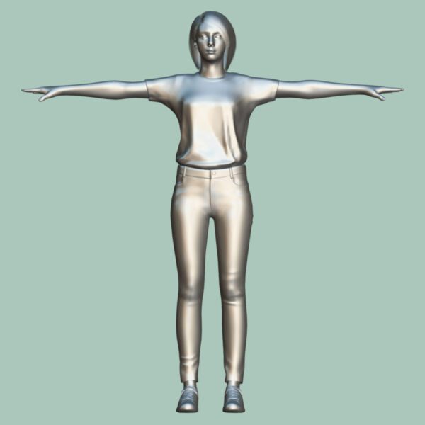 T-Pose Rigged Casual Girl – 3DPassion.NET