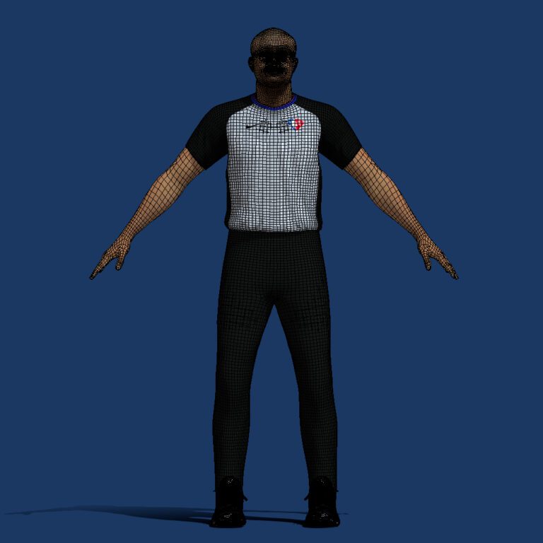 T-Pose Rigged Tony Brothers NBA referee - 3DPassion.NET