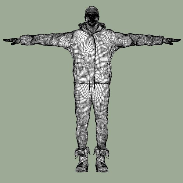 T-Pose Rigged Kanye West rapper - 3DPassion.NET