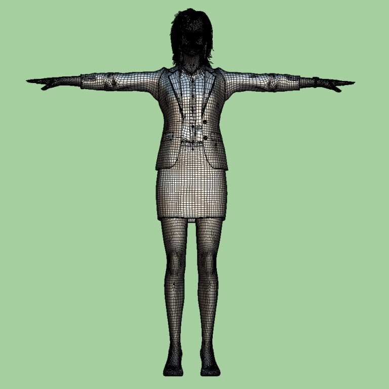 T-Pose Rigged Business woman - 3DPassion.NET