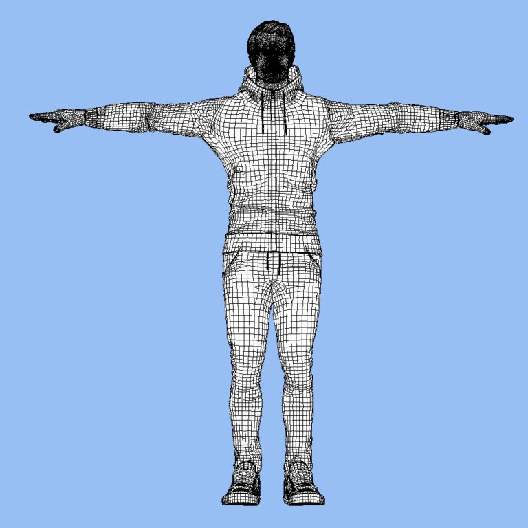 T-Pose Rigged Sport man 3D Model | 3DPassion