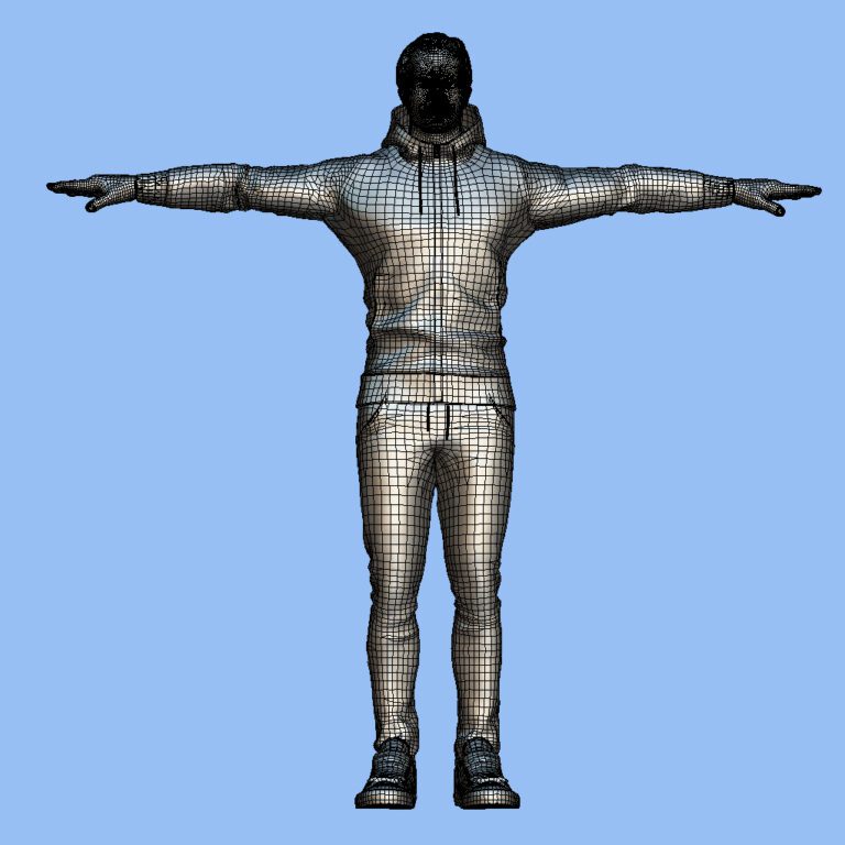 T-Pose Rigged Sport man 3D Model | 3DPassion