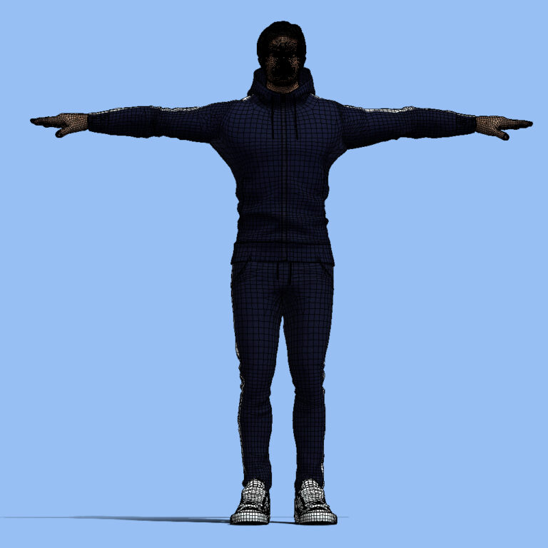 T-Pose Rigged Sport man - 3DPassion.NET