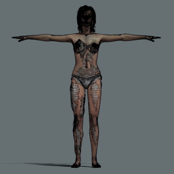 T Pose Rigged Nude Girl 3d Model 3dpassion