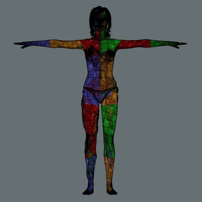 T Pose Rigged Nude Girl 3d Model 3dpassion